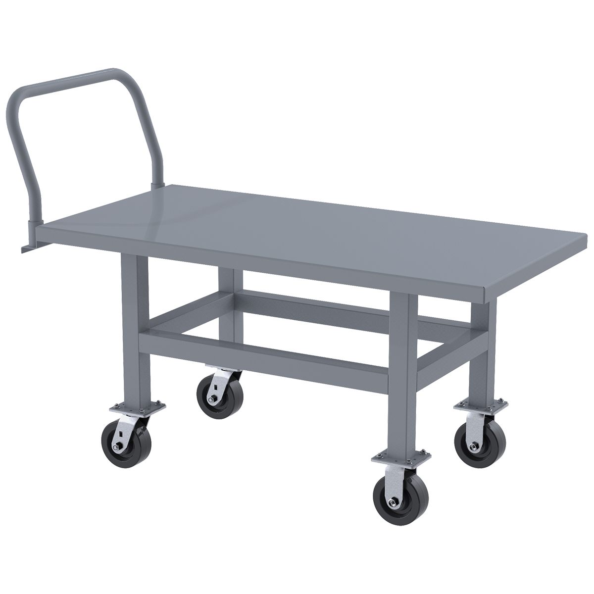 Model AS - Adjustable Height Flatbed Transporter Platform Trucks with ...